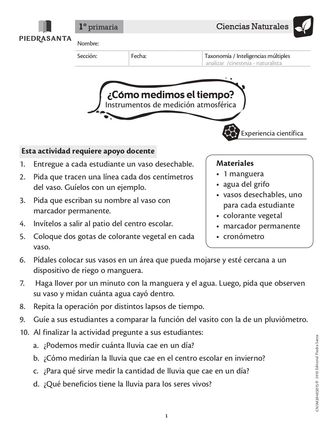 ¿Cómo medimos el tiempo? – CROPS