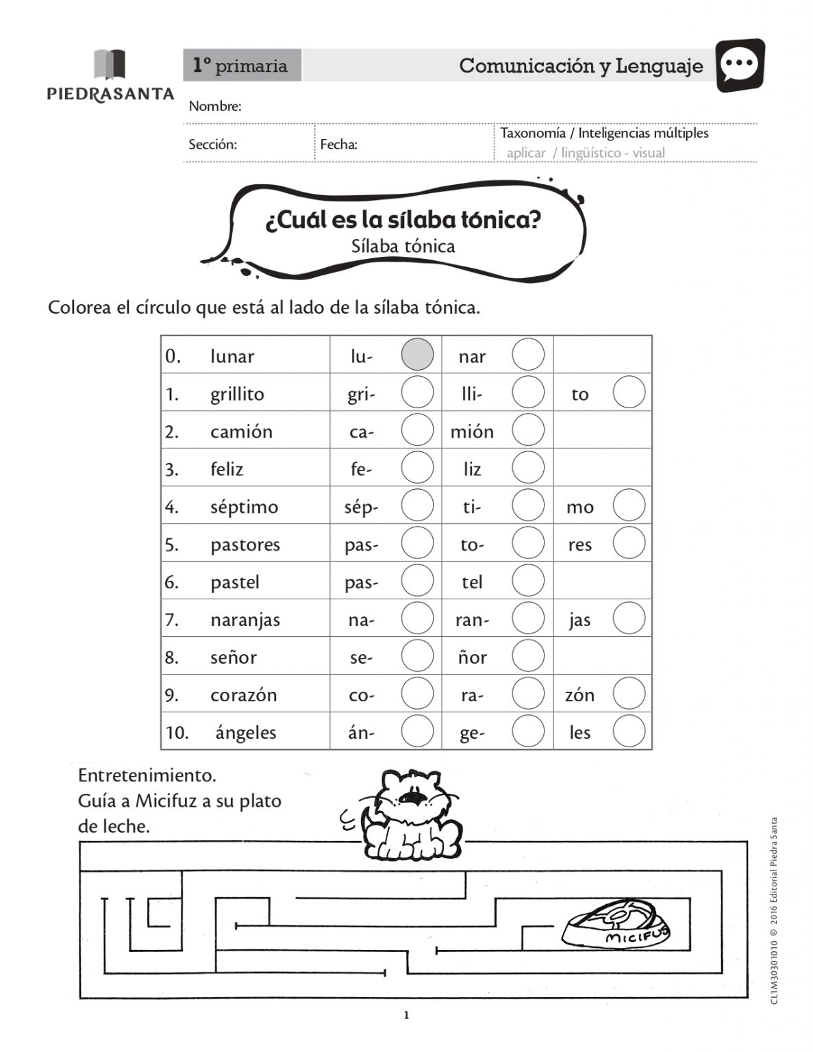 ¿Cuál es la sílaba tónica? – CROPS