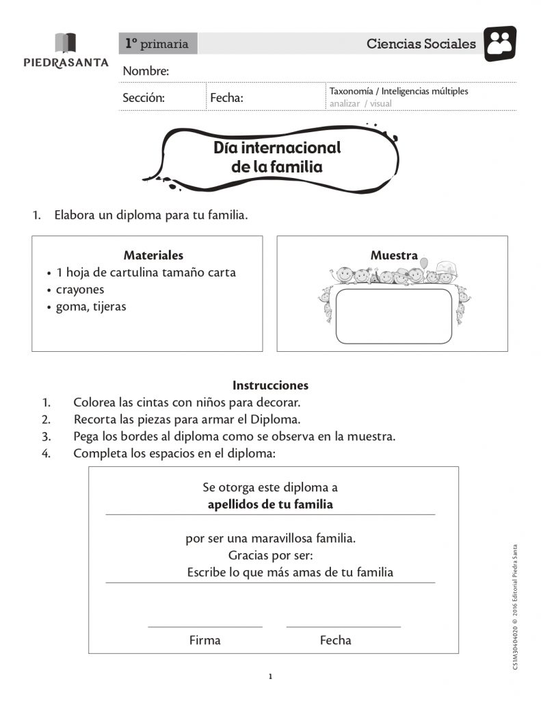 Día internacional de la familia – CROPS