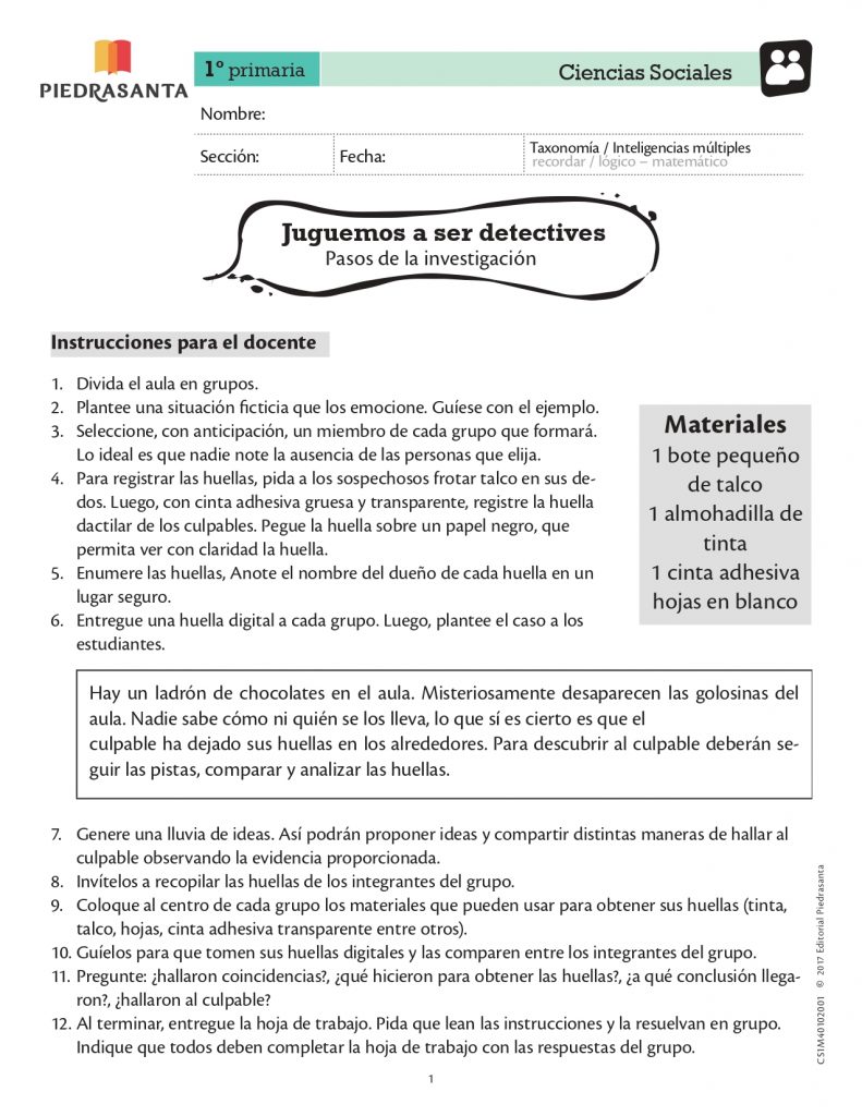 Juguemos a ser detectives – CROPS