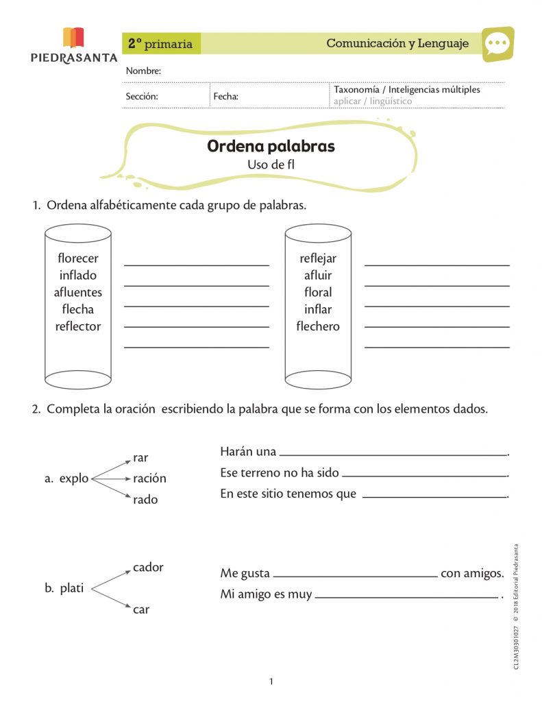 Ordena palabras – CROPS