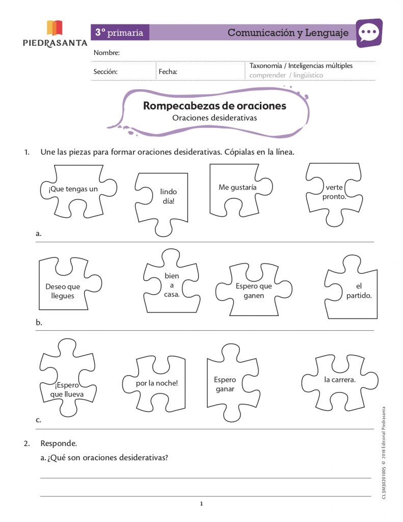 Rompecabezas de oraciones – CROPS