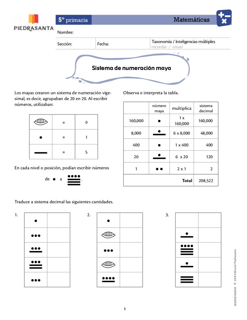 Sistema de numeración maya – CROPS