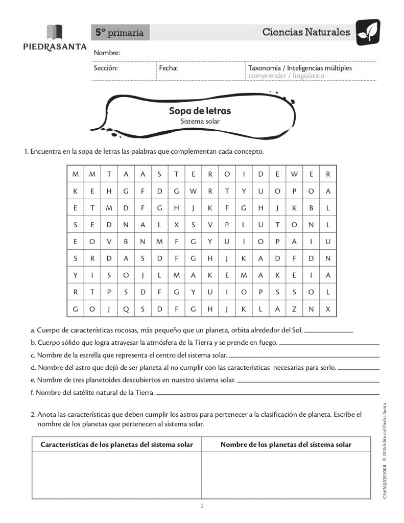 Sopa de letras – CROPS